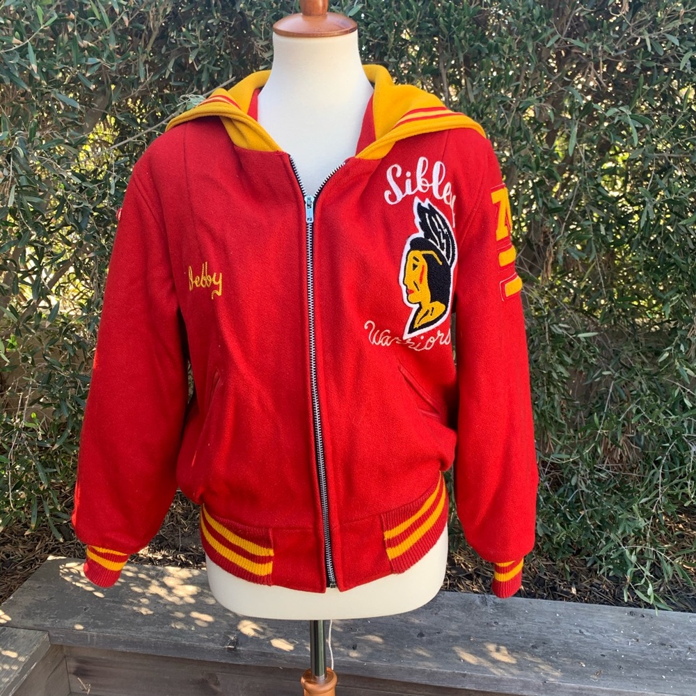 Vintage Varsity Swibley Warriors Swim Team Jacket - Gem